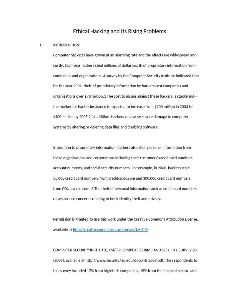 02 Ethical Hacking and Its Rising Problems | PDF