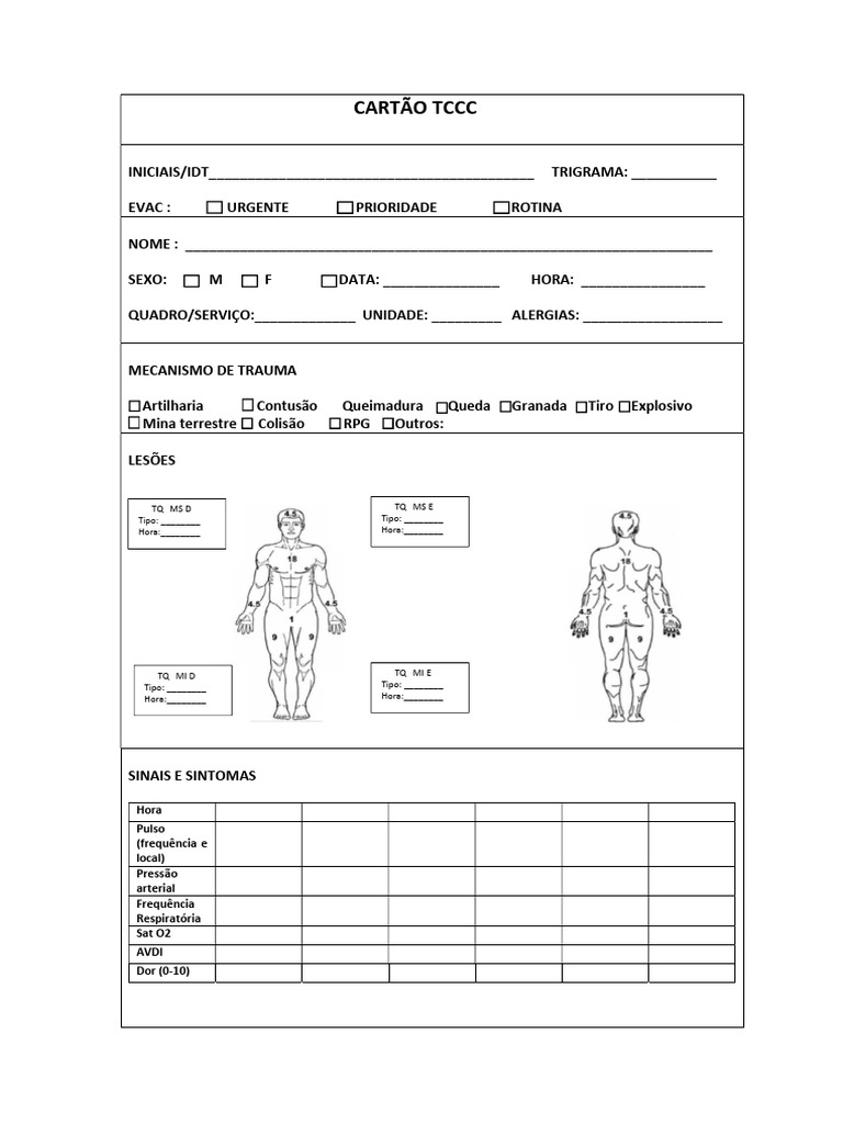 Cartao TCCC Portugues | PDF