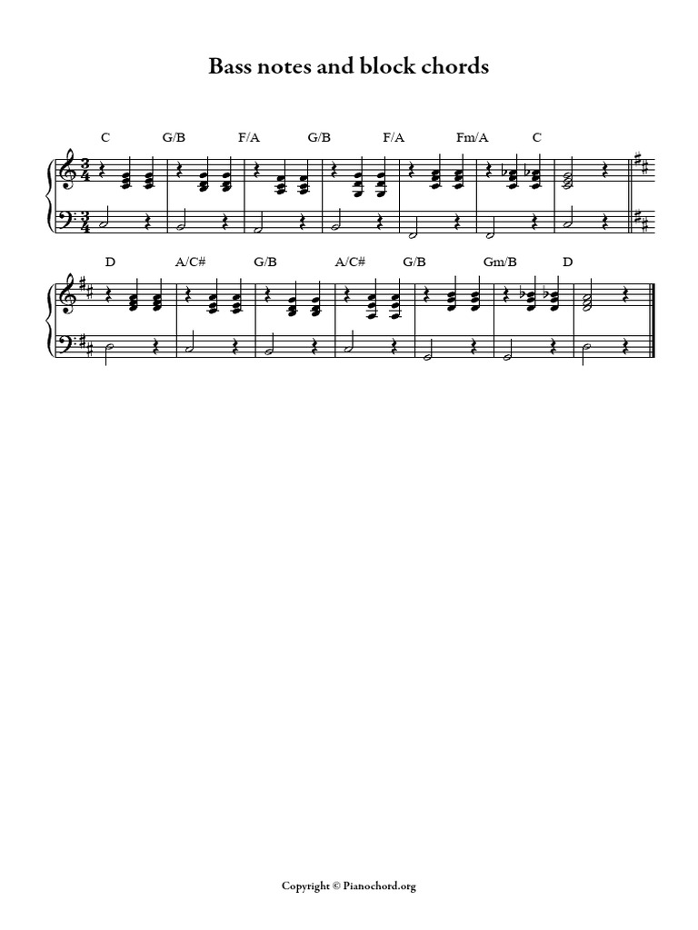 Chord Exercise 5 - Block Chords | PDF