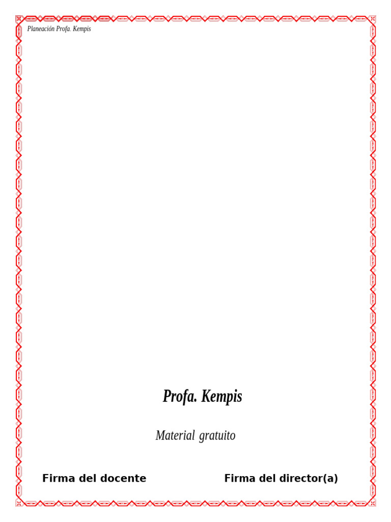 5° s1 Planeación Profa. Kempis | PDF