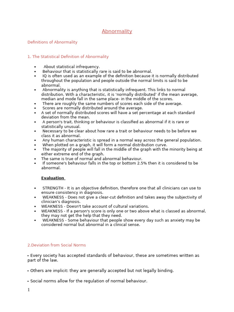 Abnormality | PDF