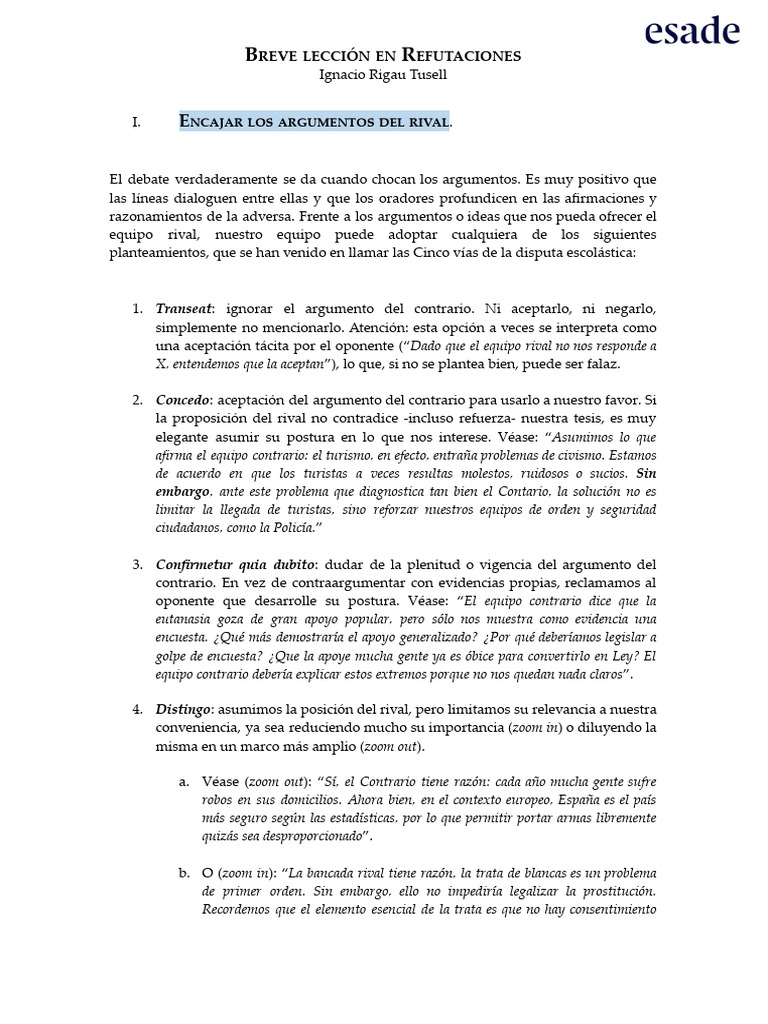 Breve Lección en Refutaciones | PDF | Falacia | Lógica