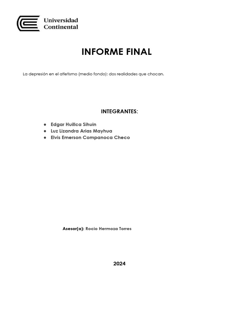 Formato de Informe Final | PDF