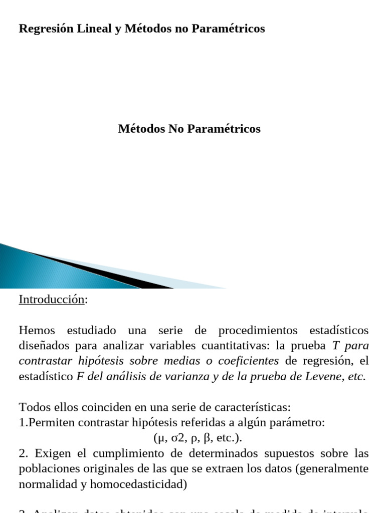 Métodos No Paramétricos | PDF