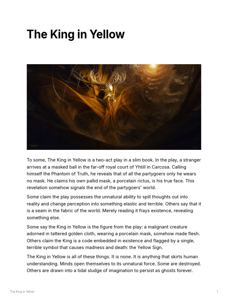 The King in Yellow | PDF