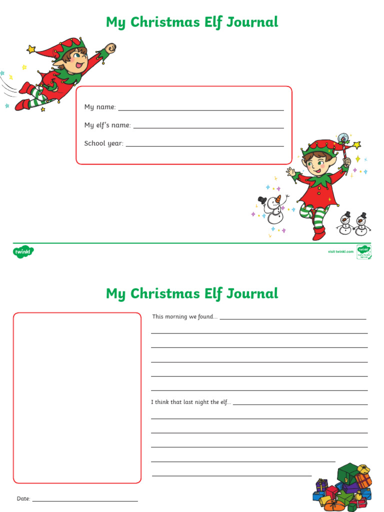 A4 Christmas Elves - Elf Journal | PDF