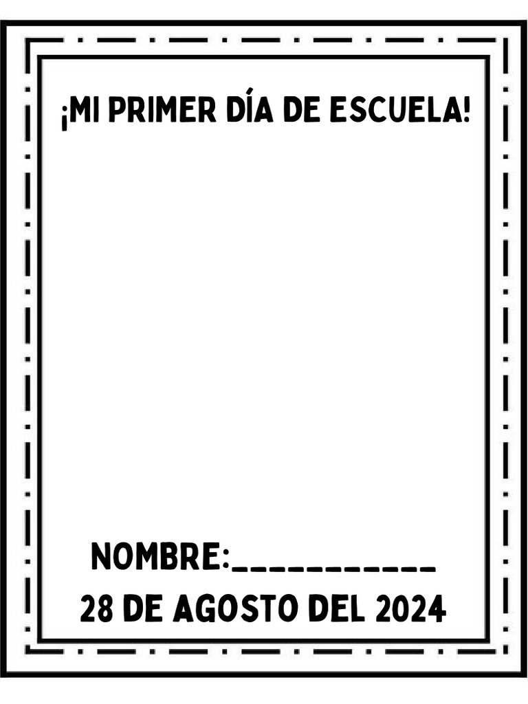 ¡Mi Primer Día de Escuela! | PDF