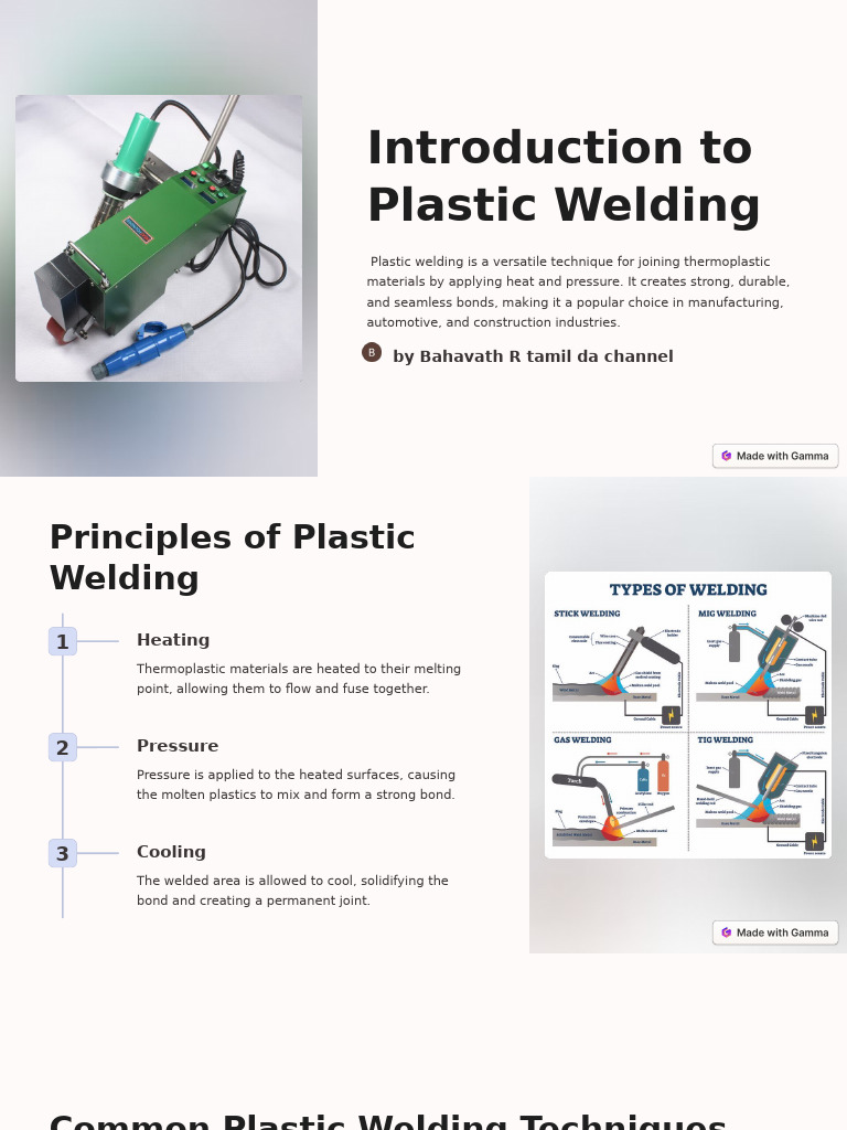 Introduction To Plastic Welding | PDF