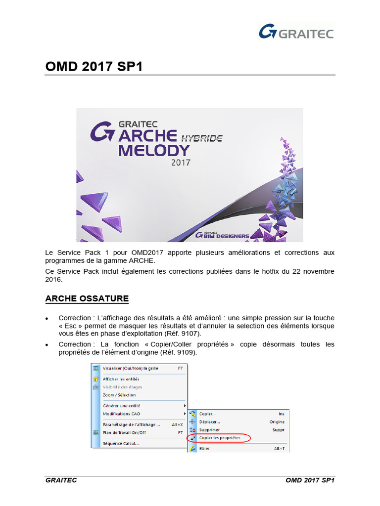 Arche2 - OMD What Is New 2017 SP1 FR | PDF