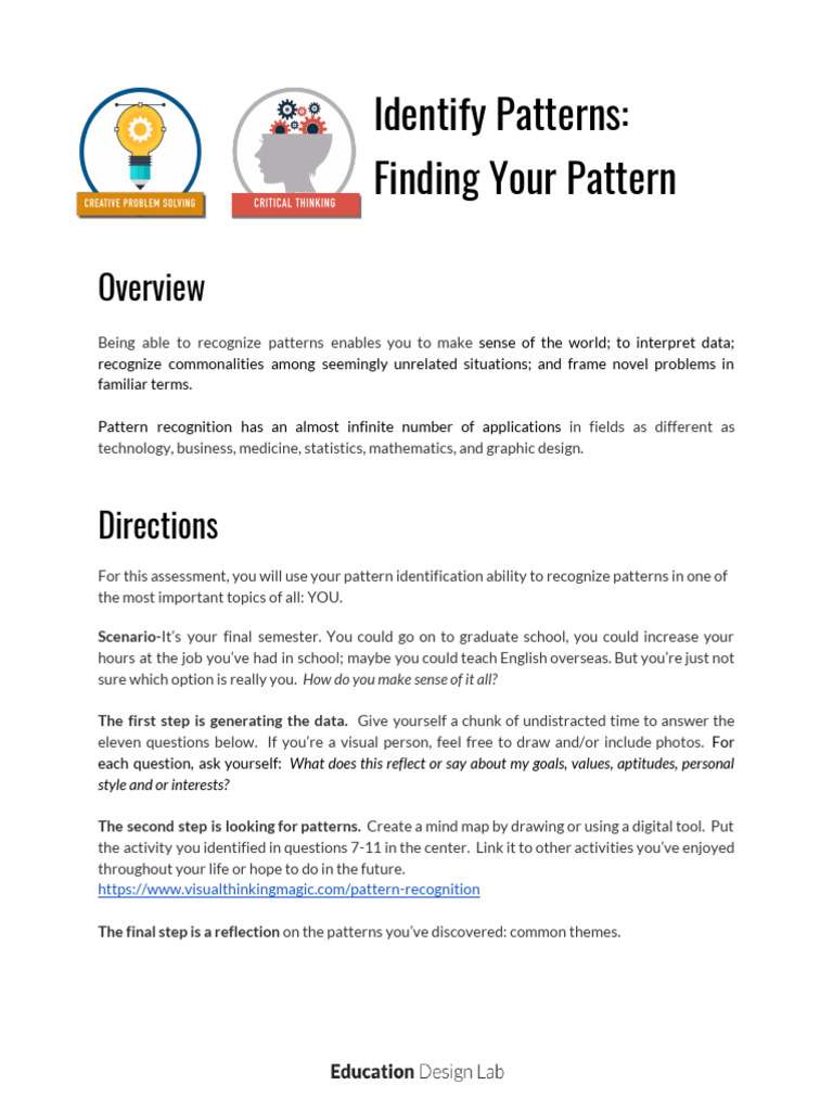 Identify-Patterns_-Finding-Your-Pattern-1 | PDF