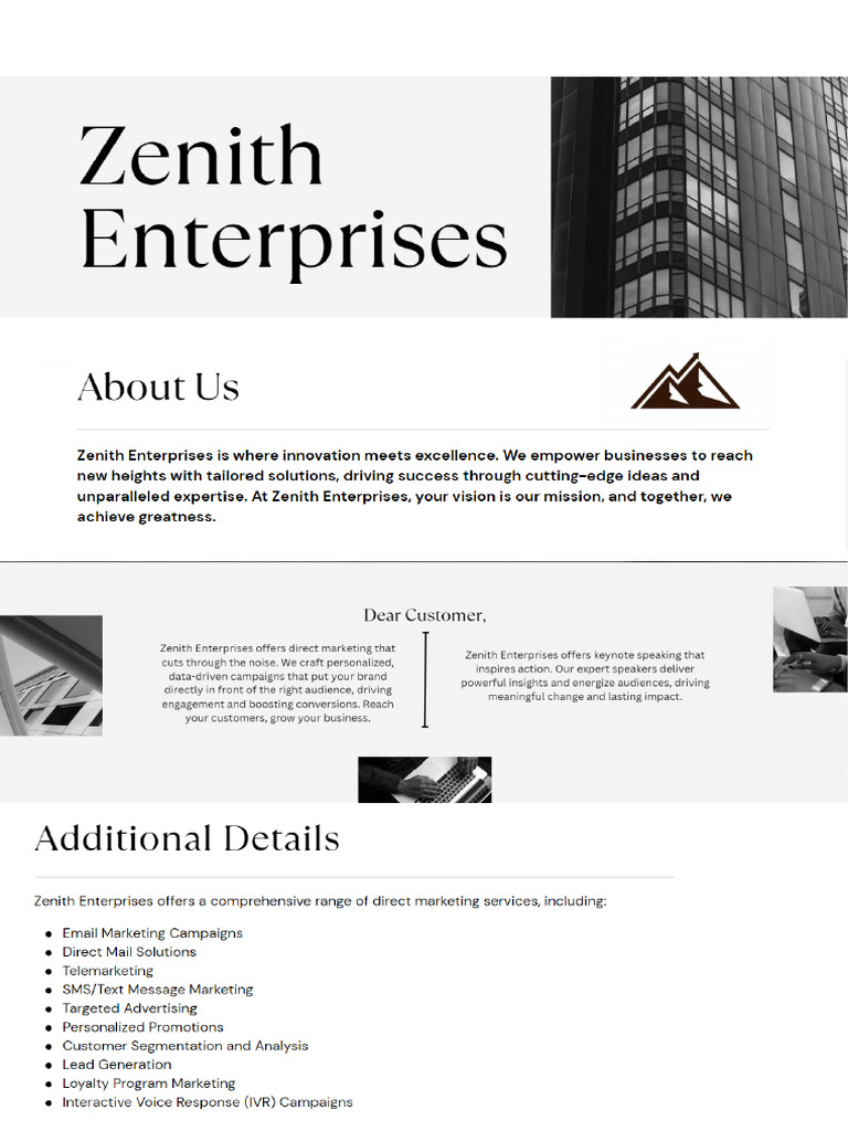 Zenith Enterprises | PDF