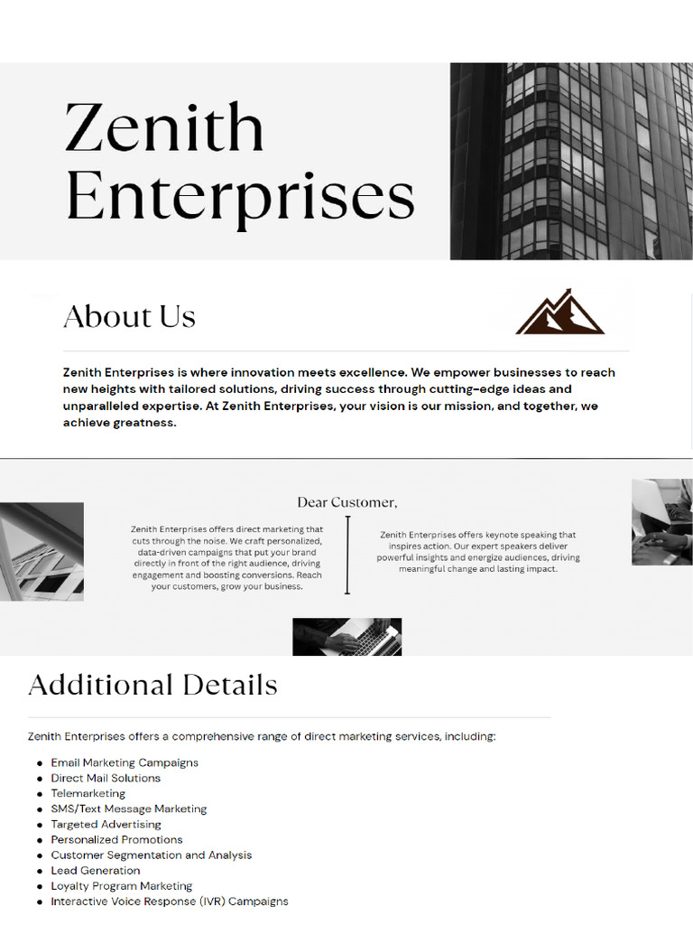 Zenith Enterprises | PDF