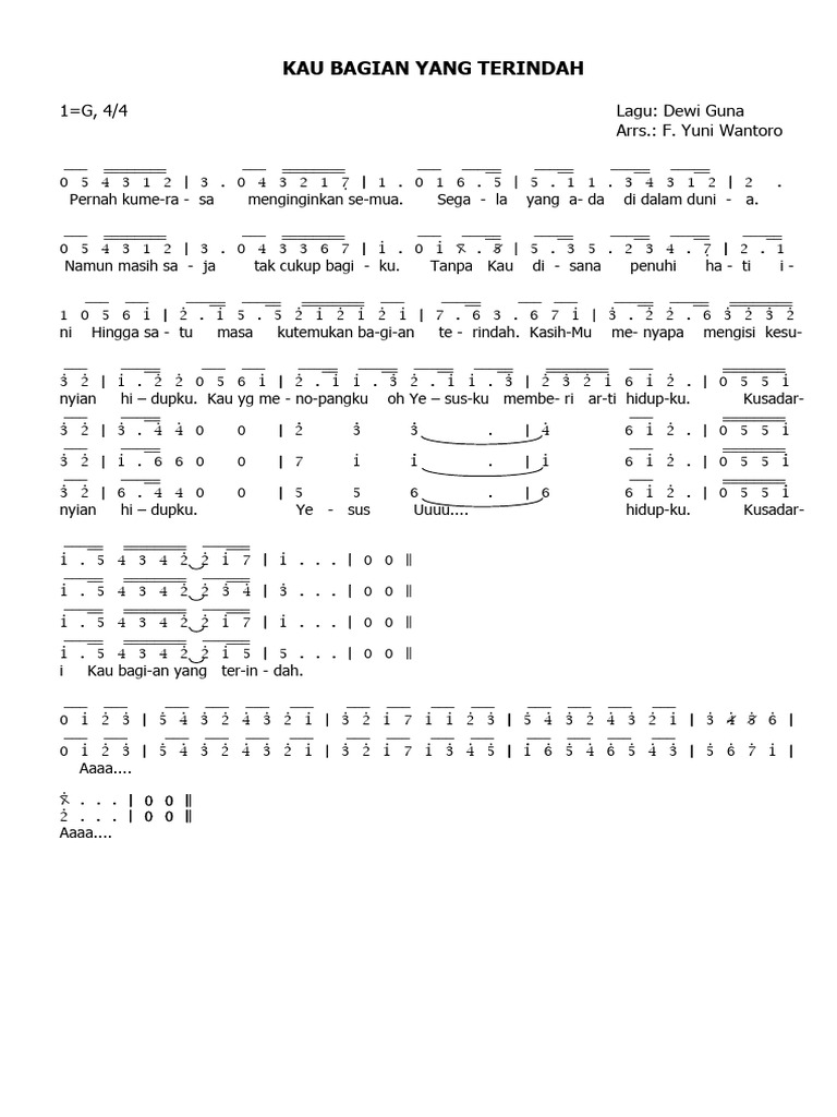 Kau Bagian Yang Terindah | PDF
