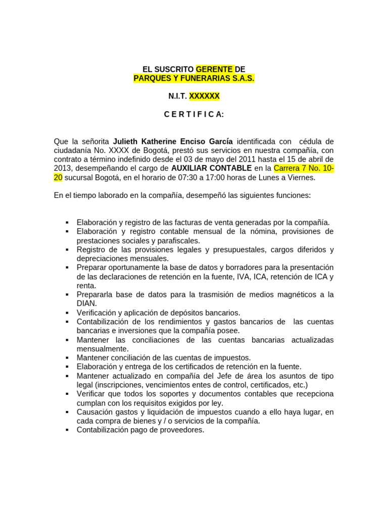 Certificacion JCC | PDF