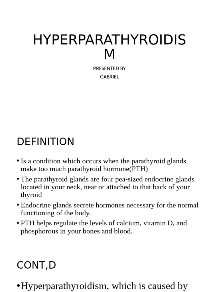 Understanding Hyperparathyroidism | PDF | Parathyroid Gland | Medical Specialties