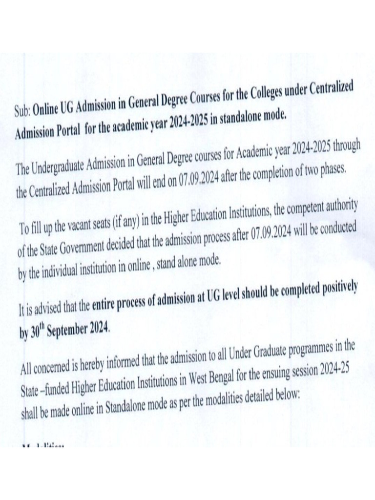 PG Addmission Details | PDF