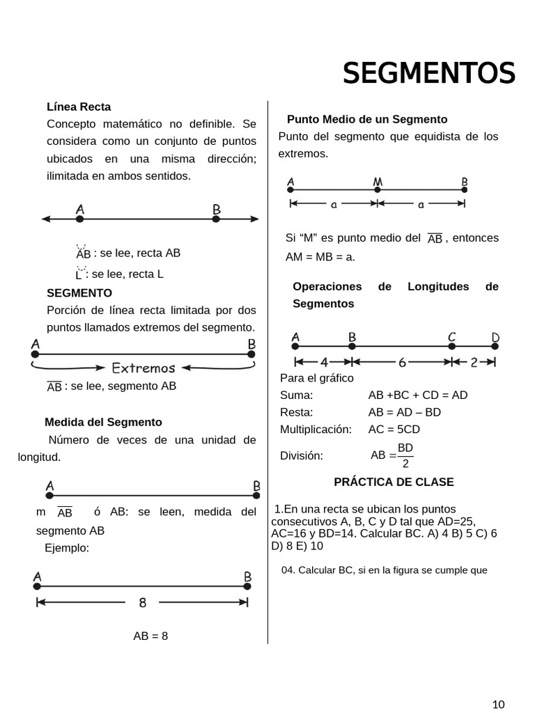 Segmentos Tema 1 | PDF