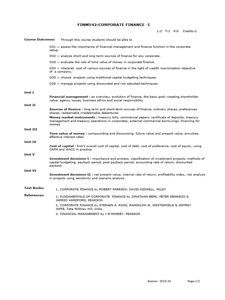 FRM Course Syllabus IPDownload | PDF