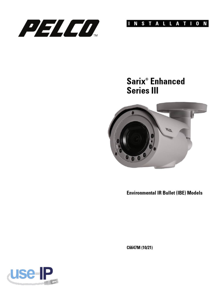 Pelco Sarix Enhanced 3 Bullet Installation Manual | PDF