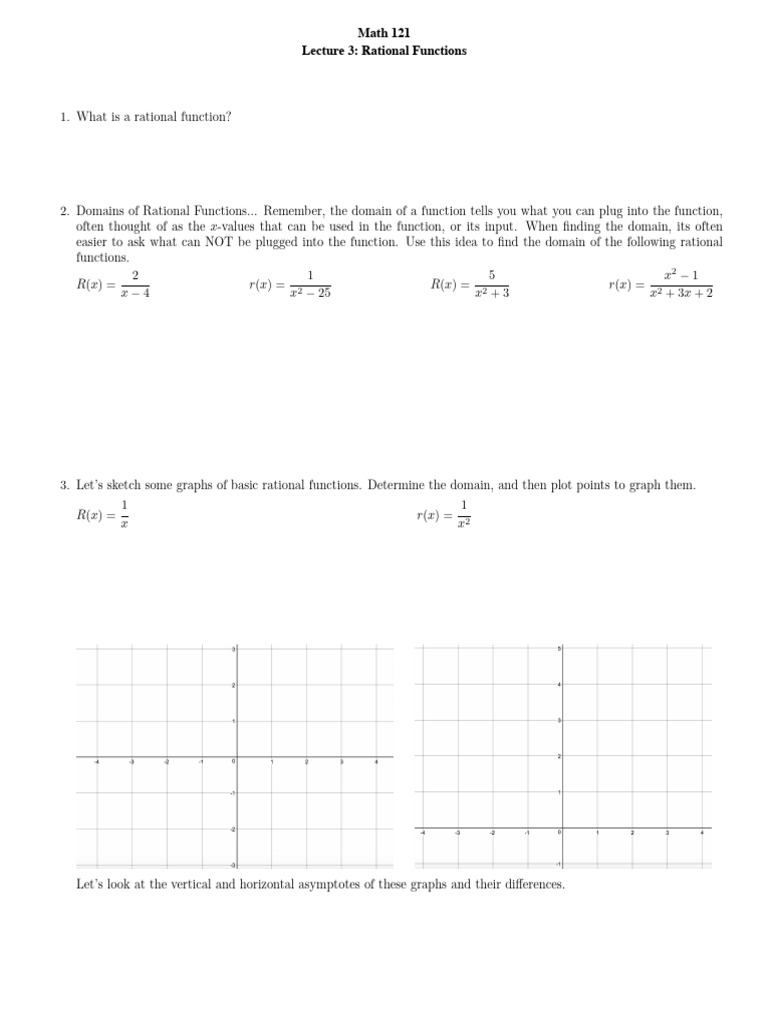 GLS3 Rational Functions | PDF