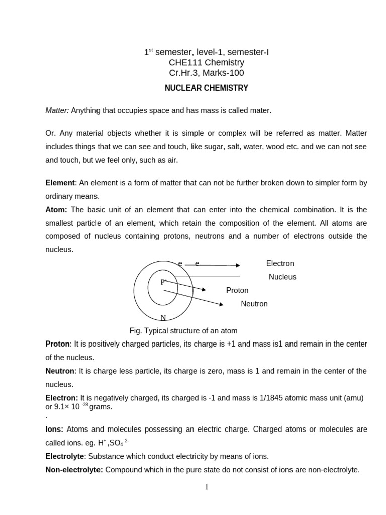 Sheet-16.Nuclear Chemistry | PDF | Nuclear Physics | Neutron
