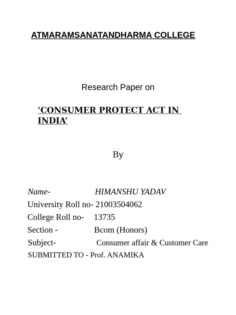 CACC | PDF | Consumer Protection | Finance & Money Management