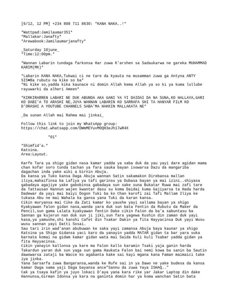 KANA NAKA Part 1 Completed Doc by Queen | PDF