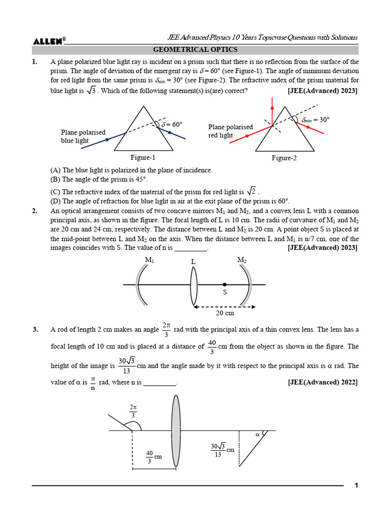 Geometrical Optics | PDF