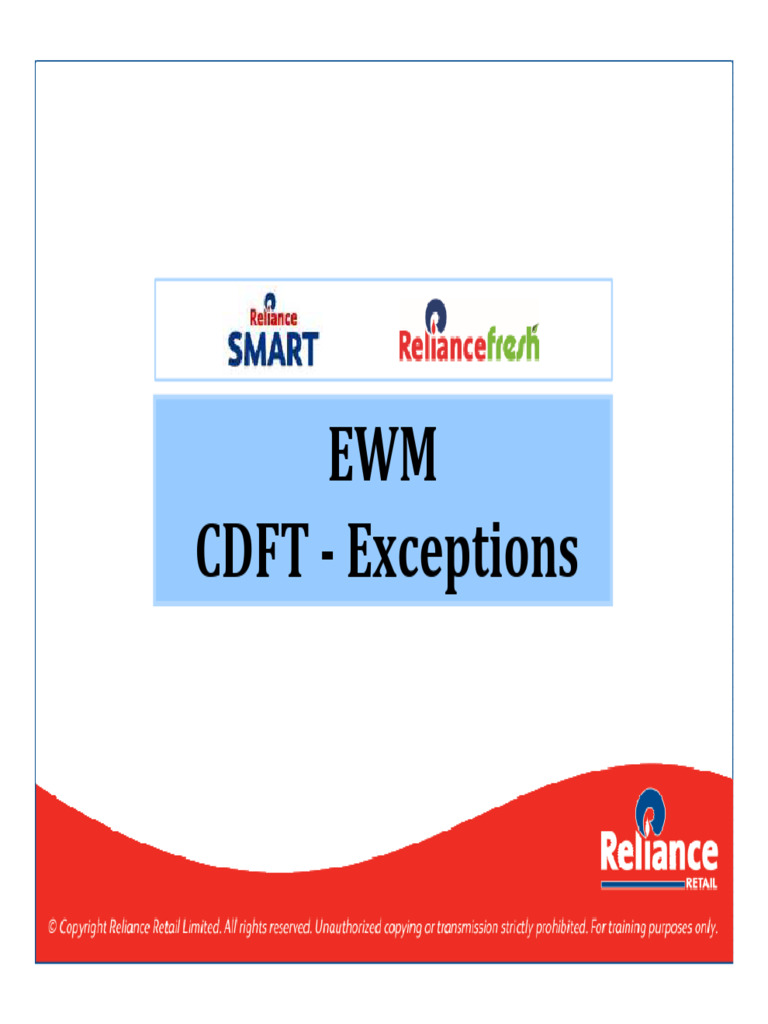 CDFT Receiving Exceptions | PDF