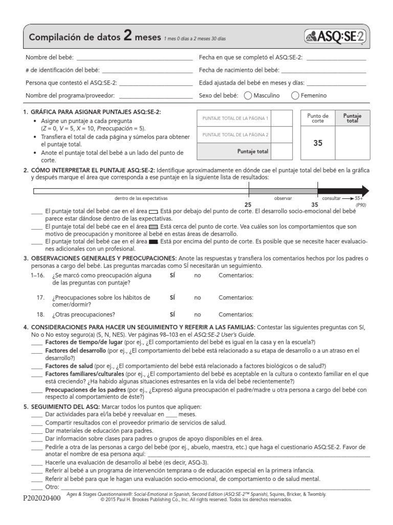 02 Meses ASQSE-2 Compilación de Datos | PDF