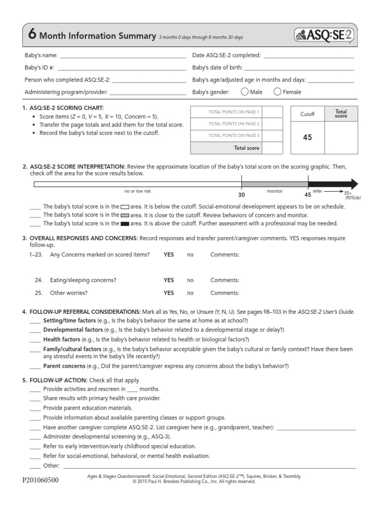 06 Month ASQSE-2 Information Summary | PDF