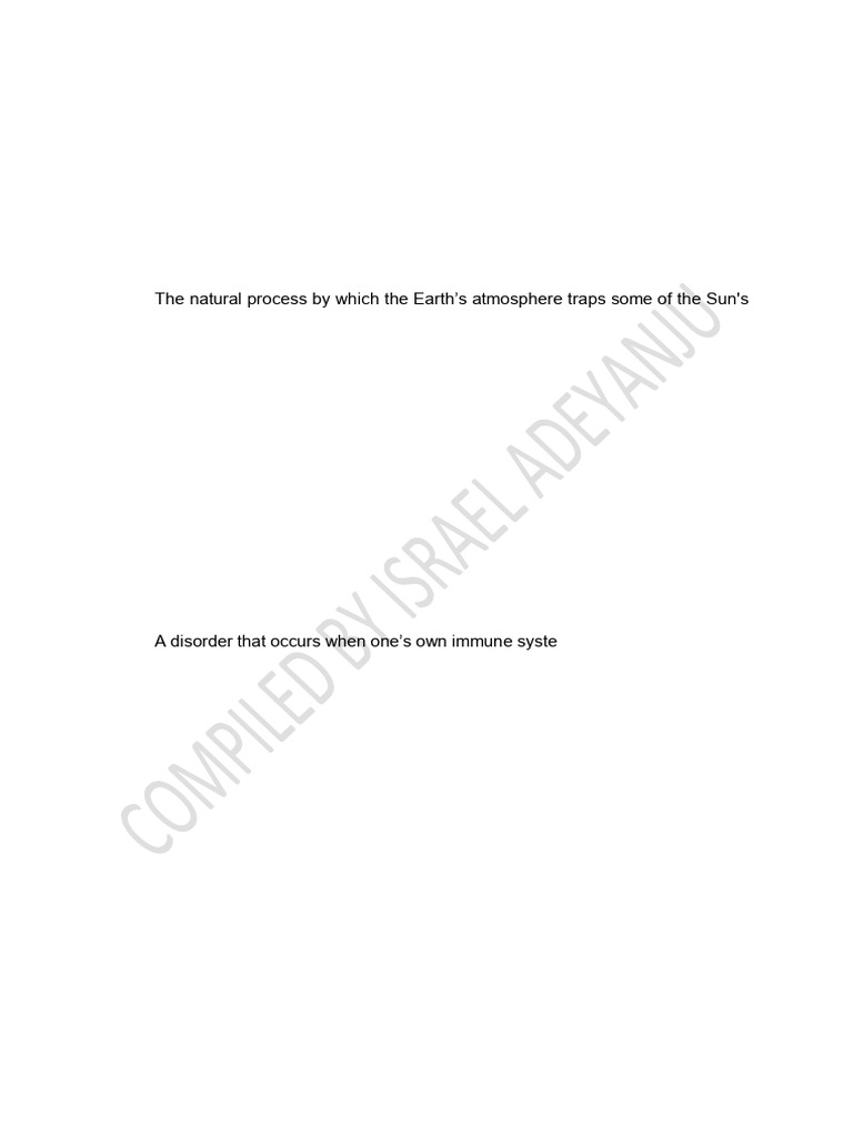 GRADE 12 LIFE SCIENCES PAPER 1 TERMINOLOGIES | PDF