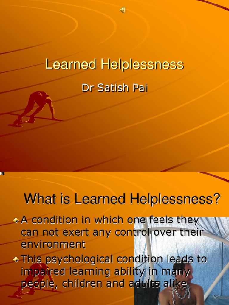 Learned Helplessness | PDF | Motivation | Motivational
