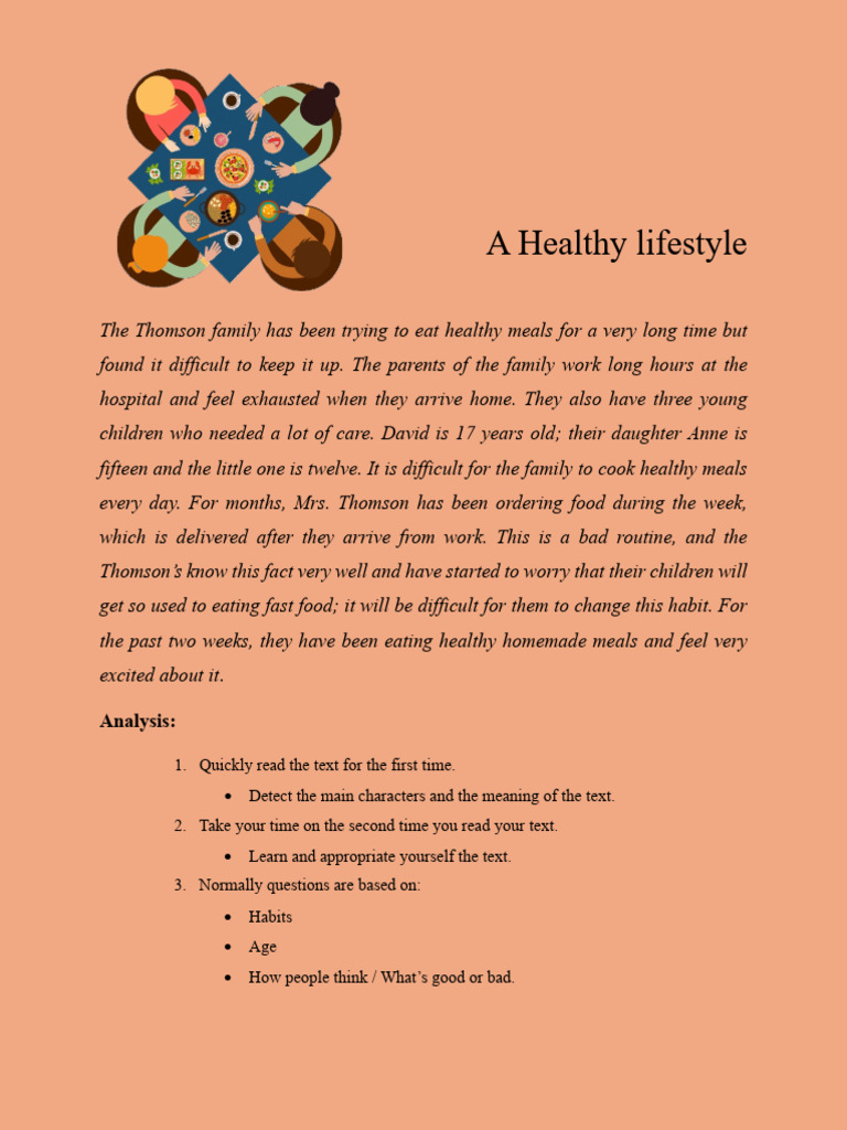 A Healthy Lifestyle | PDF