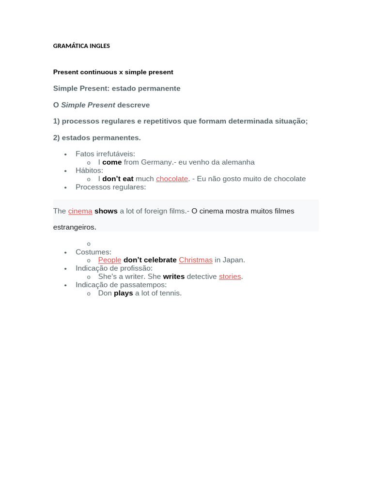 Gramática Ingles | PDF