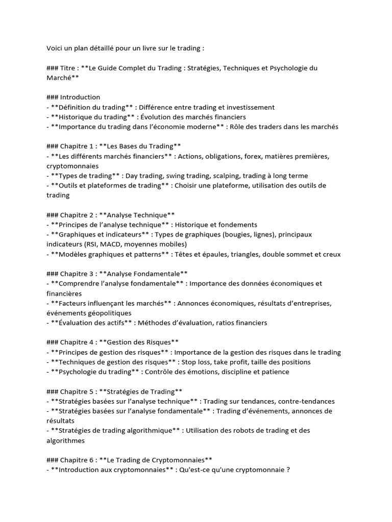 Le Guide Complet Du Trading | PDF