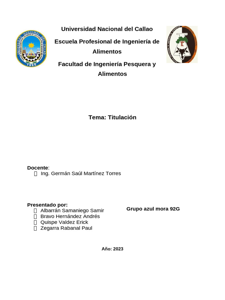 Informe Titulacion | PDF