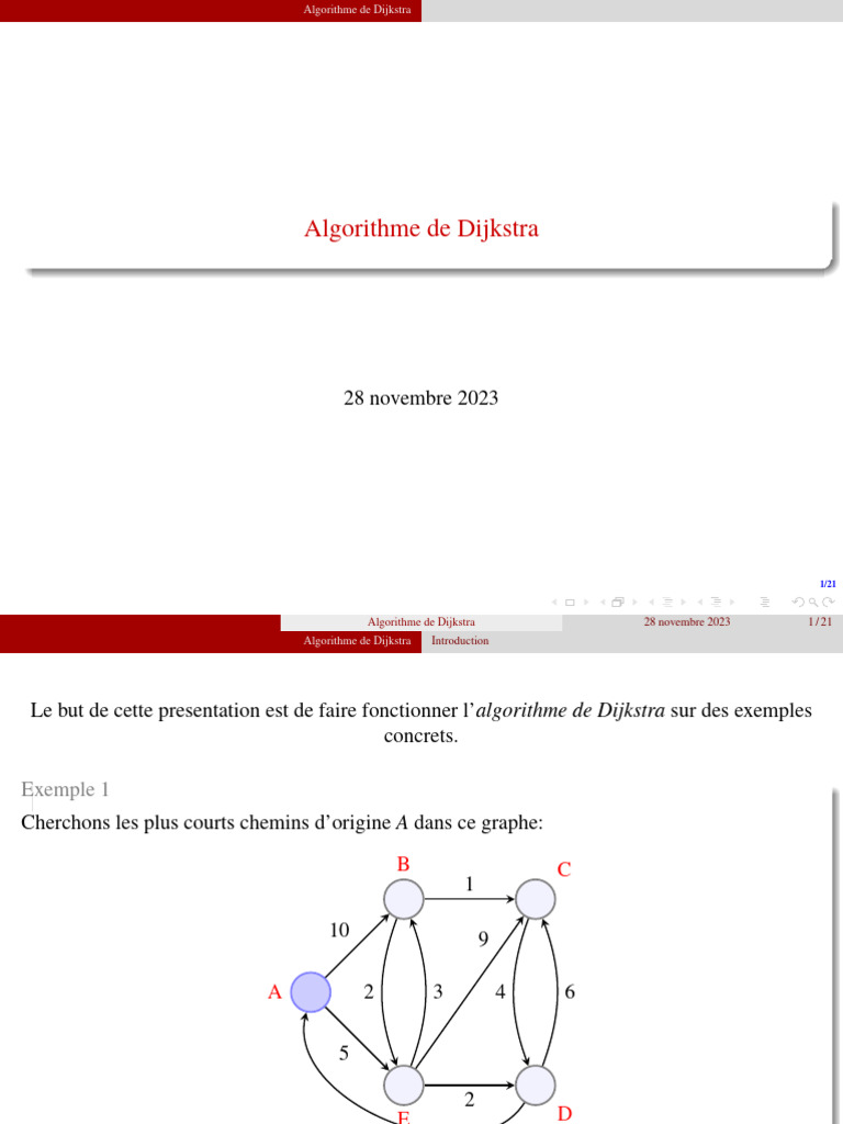 Exemples Dijkstra | PDF