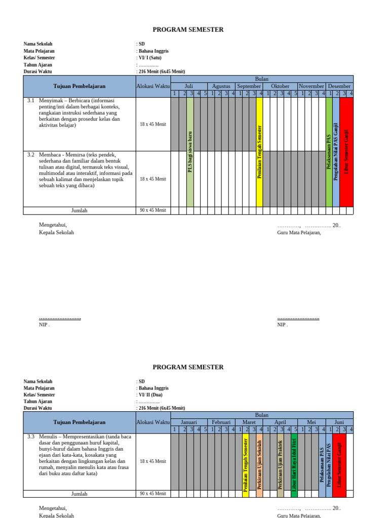 Program Semester Pdf