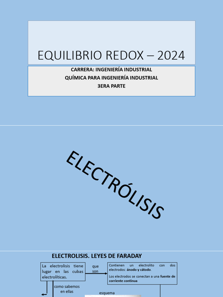 Equilibrio Redox Ii - 2024 3ra Parte | PDF