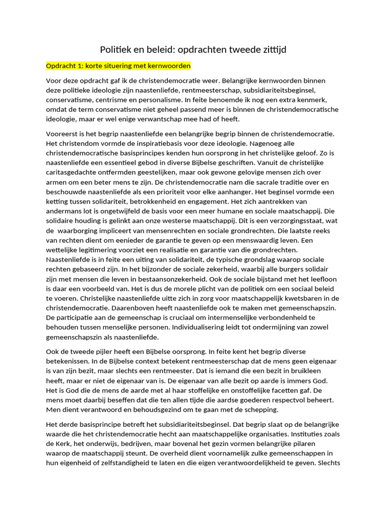 Opdracht 1 Tweede Zit | PDF