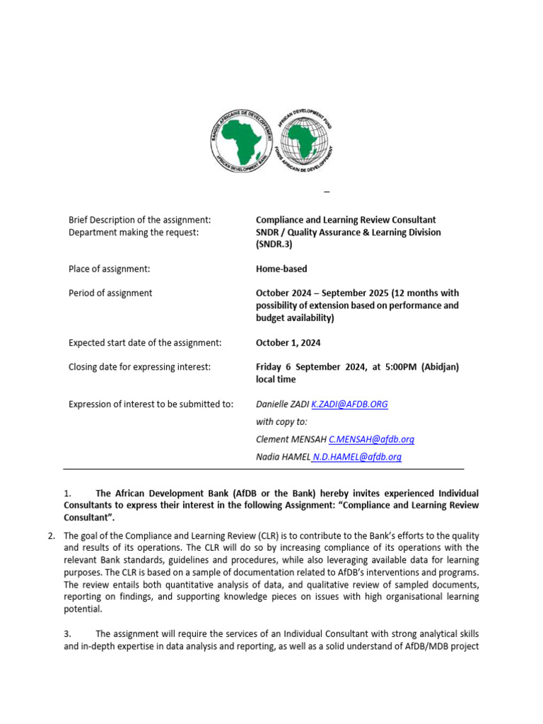 Revised Reoi Compliance and Learning Review Consultant 26 Aug 2024 | PDF