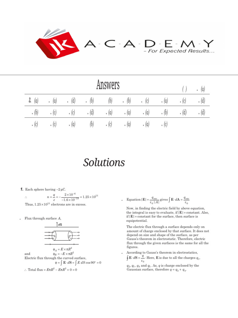 Xii PCM Jee Physics Ans - Key 11.8.24 | PDF