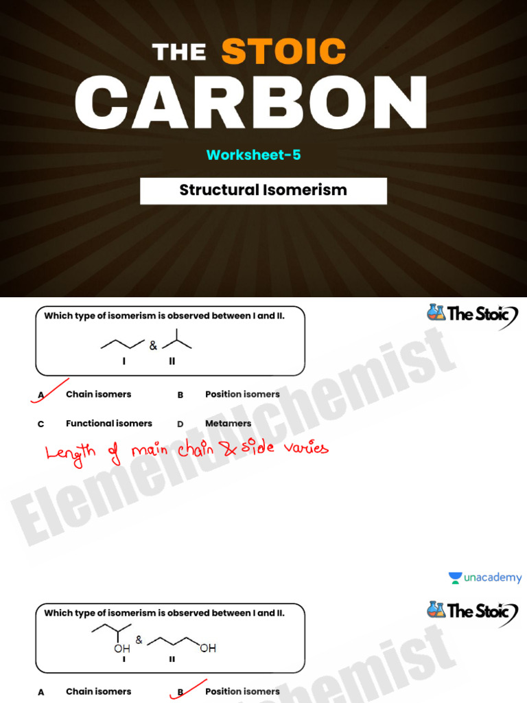 Worksheet-5 Structural Isomerism | PDF
