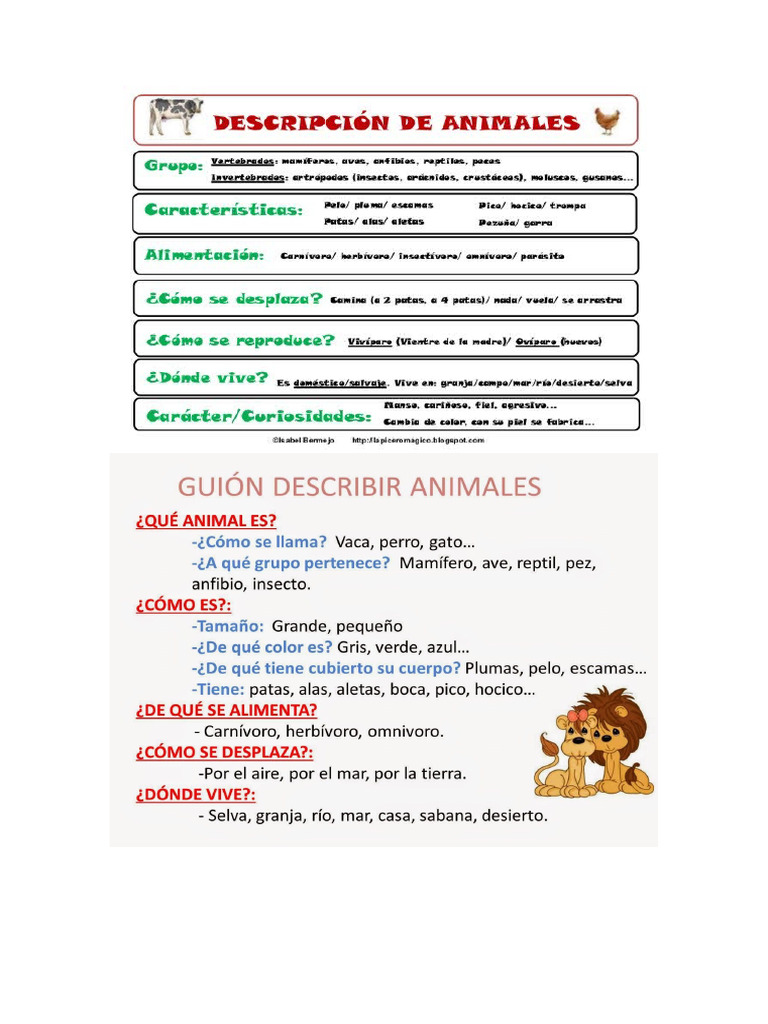 Descripcion de Un Animal | PDF