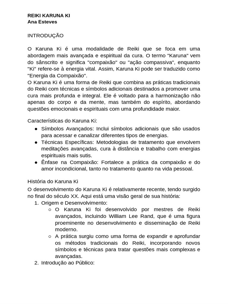 Apostila Reiki Karuna Ki | PDF