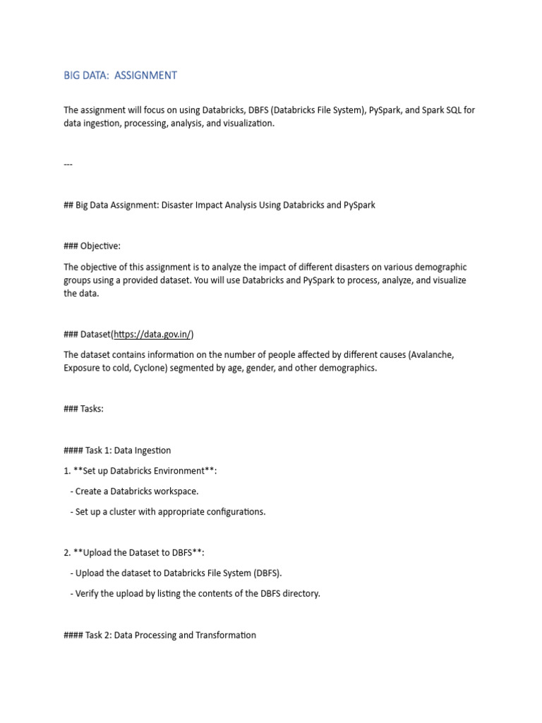 Assignment Using Databricks | PDF