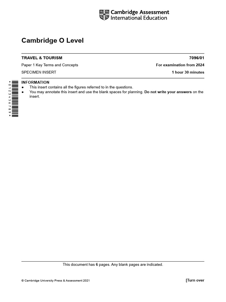 2024 Specimen Paper 1 Insert | PDF