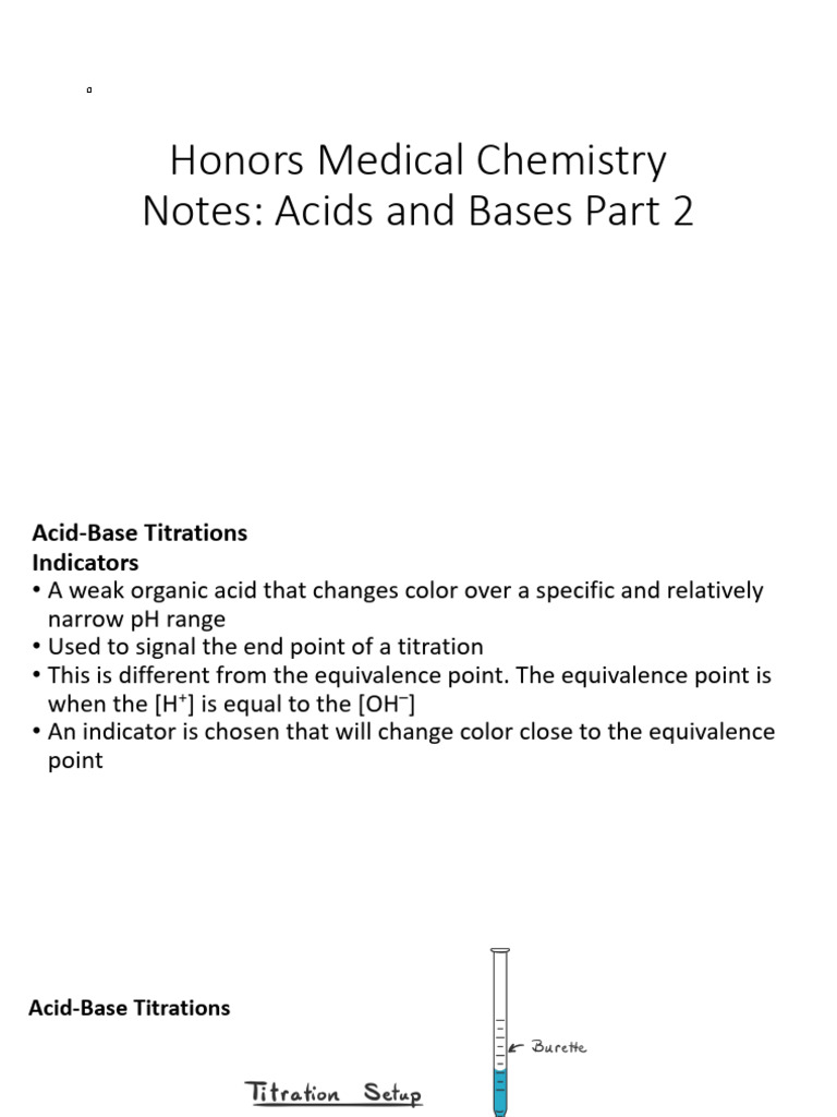 HChem Acids and Bases Notes Slides Part 2 | PDF