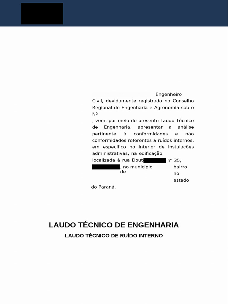 Modelo de Laudo de Ruído Interno | PDF